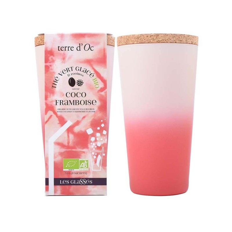 Organic Iced Green Tea & Rooibos with Coconut & Raspberry Flavour (8 S ...
